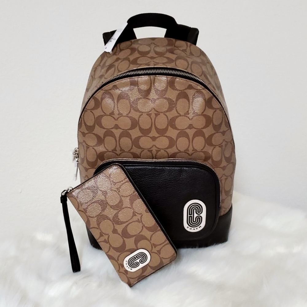 Coach Backpack In Signature Canvas With W - Gem